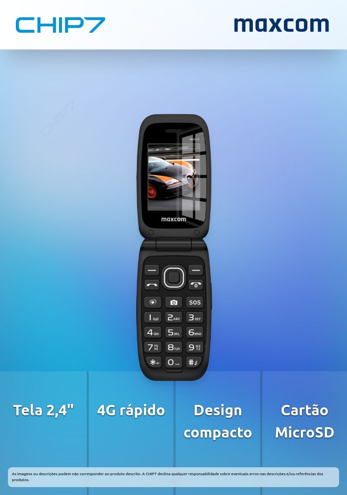Telefone Maxcom MM828 2,4\" 4G Black | CHIP7